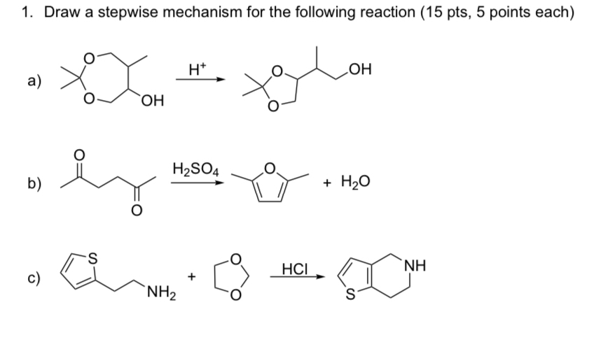 Solved Draw a stepwise mechanism for the following reaction | Chegg.com