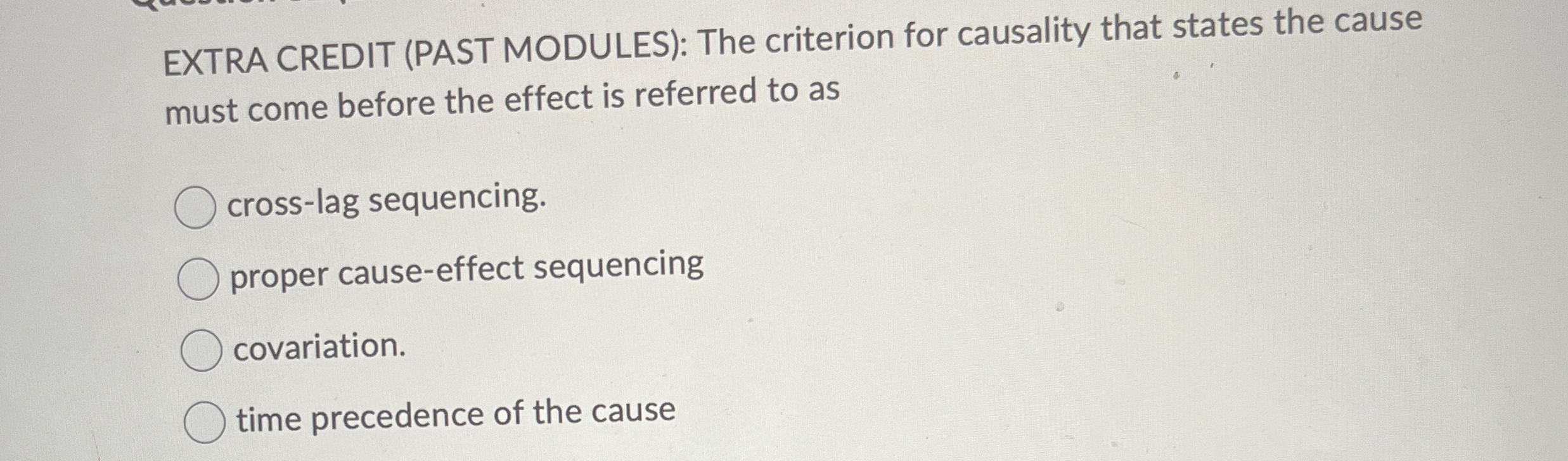 Solved EXTRA CREDIT (PAST MODULES): The criterion for | Chegg.com