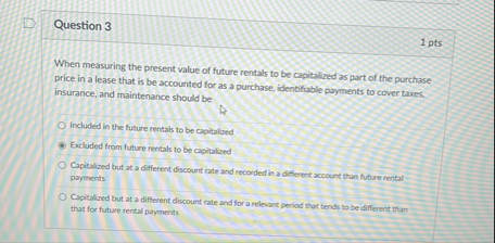 Solved Question 31 ﻿ptsWhen measuring the present value of | Chegg.com