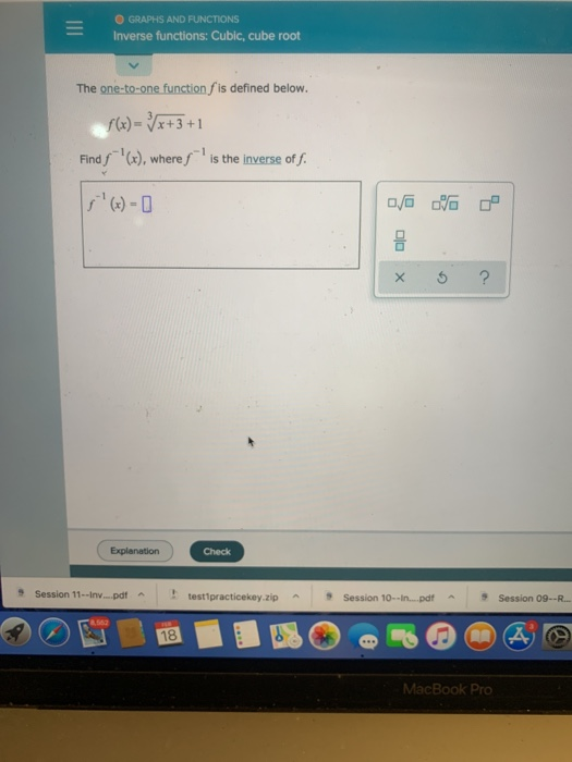 Solved Graphs And Functions Inverse Functions Cubic Cube 5254