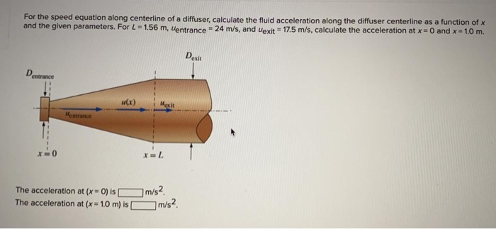 Solved For the speed equation along centerline of a | Chegg.com