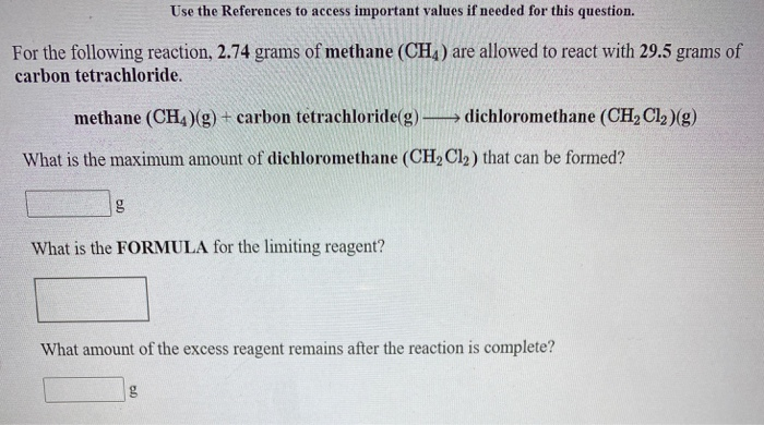 Solved Use the References to access important values if | Chegg.com