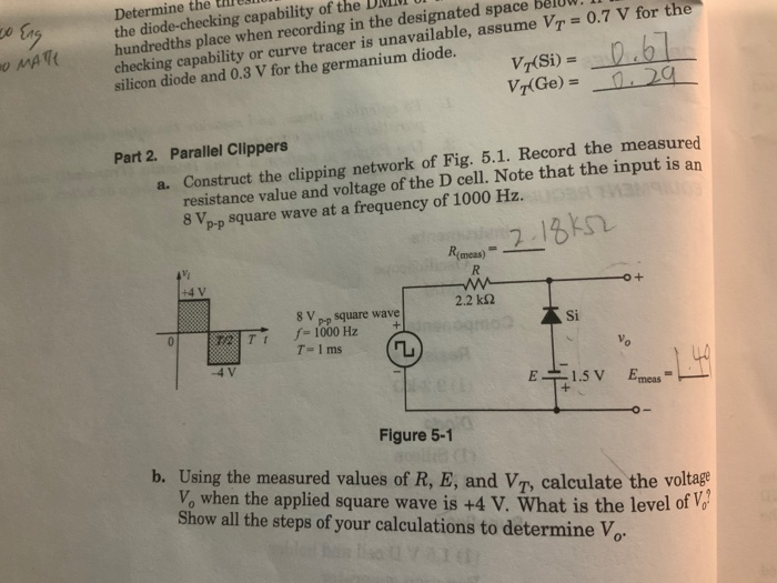 Solved Exp. 5 / Clipping Circuits Exp. 5/7 Part 7. Computer | Chegg.com