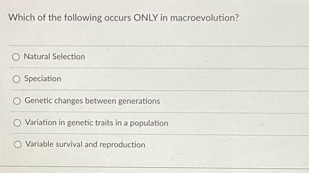 Solved Which Of The Following Occurs Only In