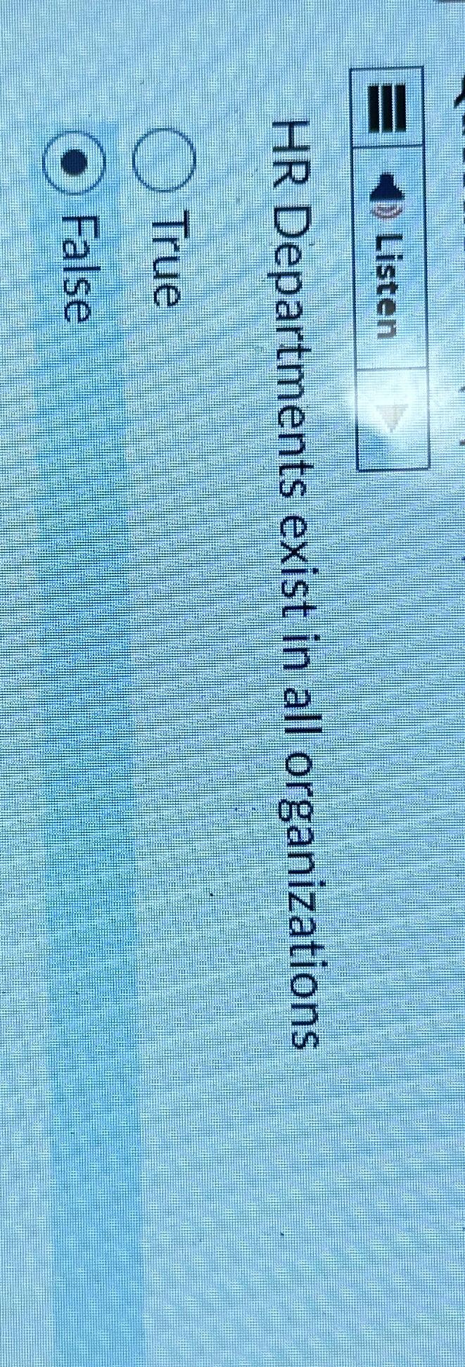 Solved ListenHR Departments exist in all | Chegg.com