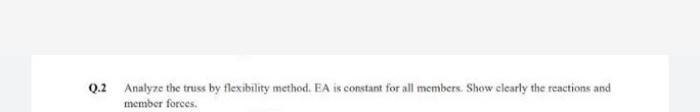 Solved use Flexibility matrix method to analyse the frame | Chegg.com