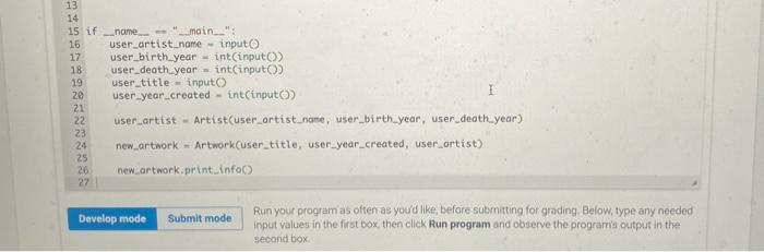 Solved 11.13 zylab: Artwork label (classes/constructors) | Chegg.com