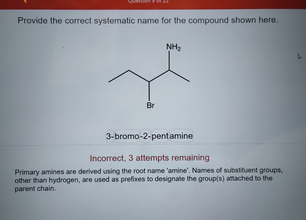 Solved Provide the correct systematic name for the compound | Chegg.com