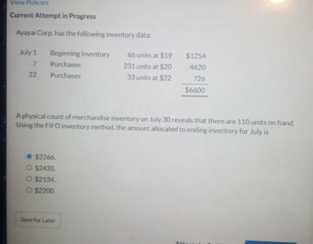 Solved View Policies Current Attempt in Progress Ayayai | Chegg.com