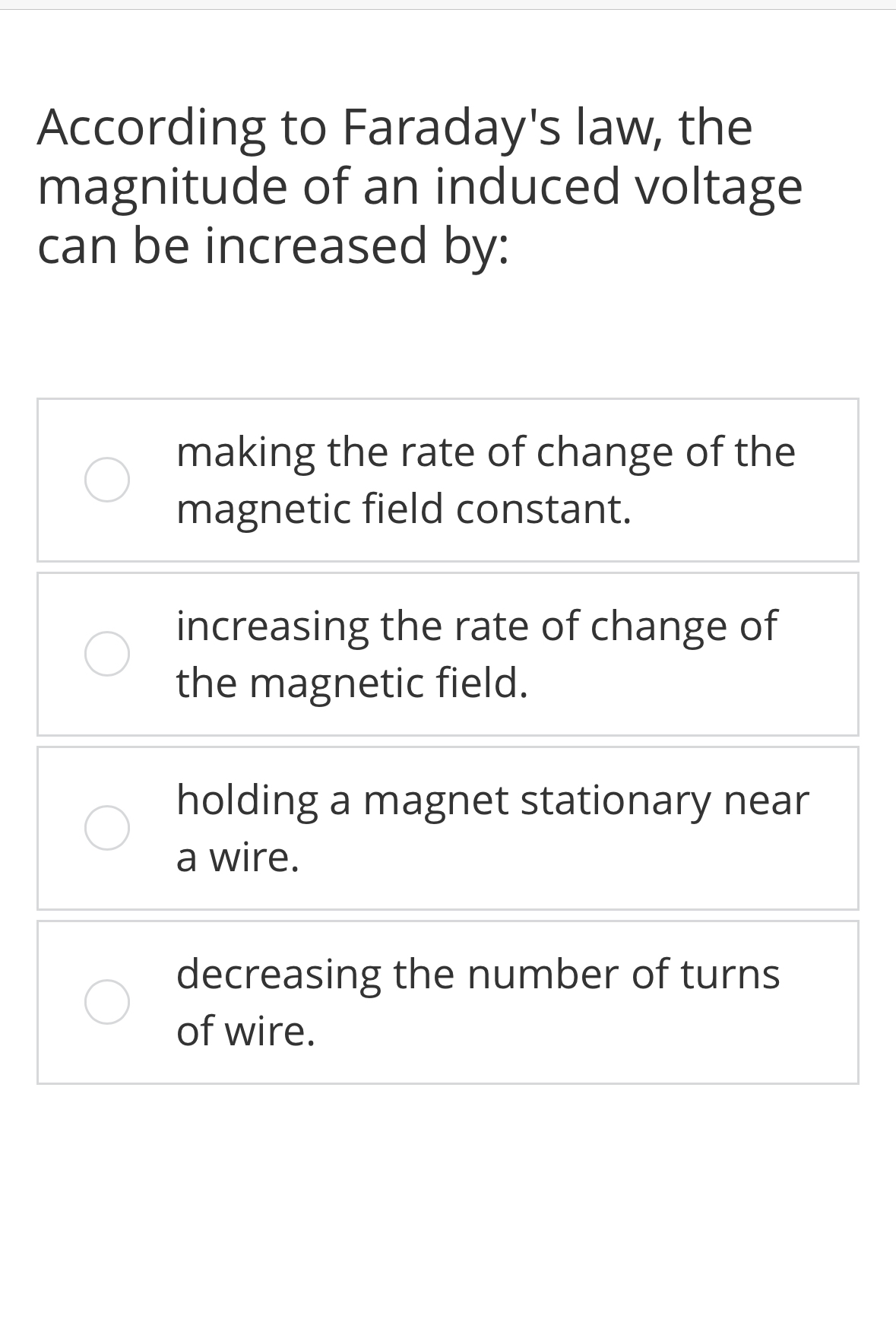Solved According to Faraday's law, the magnitude of an | Chegg.com
