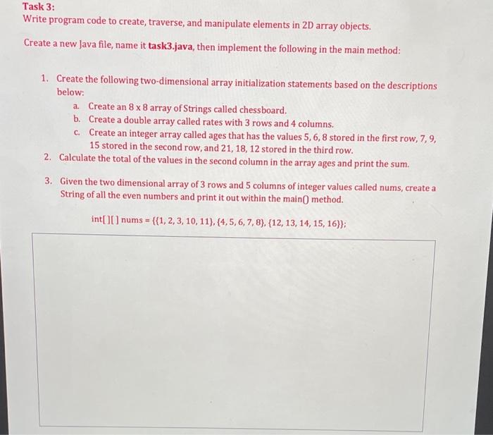 Solved Task 3: Write program code to create, traverse, and | Chegg.com