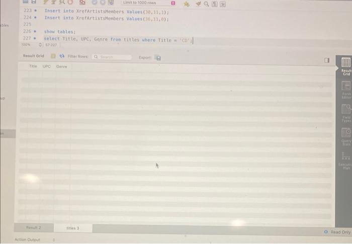 hello im confused with mySQL im trying to do number 1 | Chegg.com