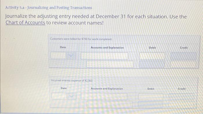 Solved Activity 5,a - Journalizing and Posting Transactions | Chegg.com