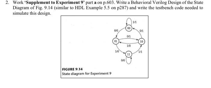 Solved 2. Work 'Supplement to Experiment 9' part a on p.603. | Chegg.com