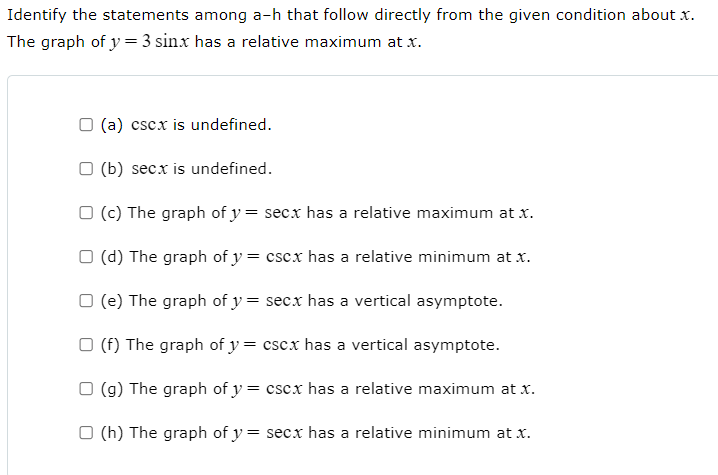 Solved Identify the statements among a-h that follow | Chegg.com