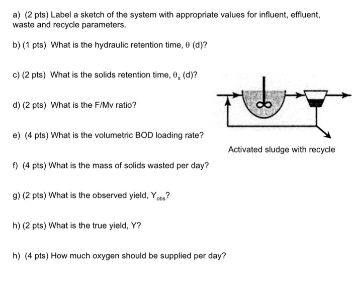 Solved 3. (23 pts) An activated sludge system using CSTR | Chegg.com