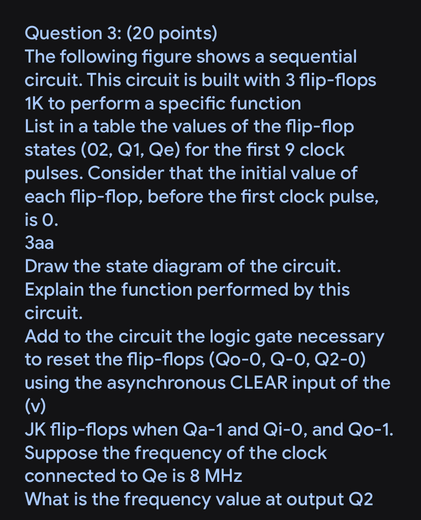Question 3: (20 ﻿points)The following figure shows a | Chegg.com