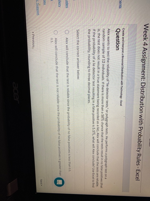 Solved Week 4 Assignment: Distribution with Probability | Chegg.com