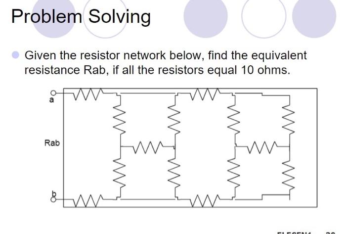 Solved Given the resistor network below, find the equivalent | Chegg.com