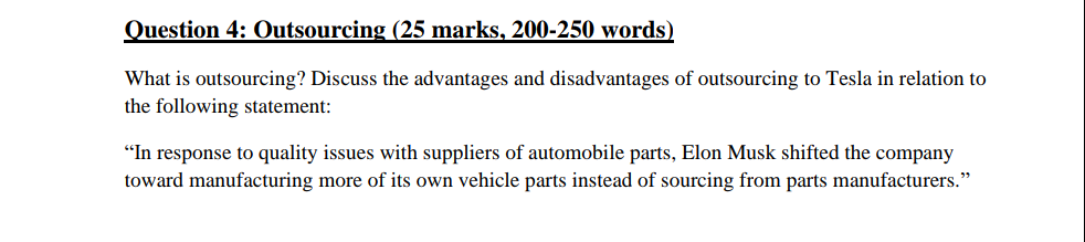 Solved Operations Management at Tesla Tesla is an American | Chegg.com