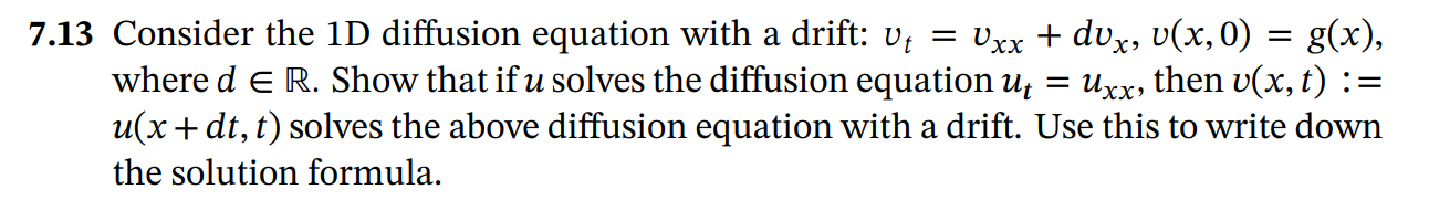Solved 7.13 ﻿Consider the 1D diffusion equation with a | Chegg.com