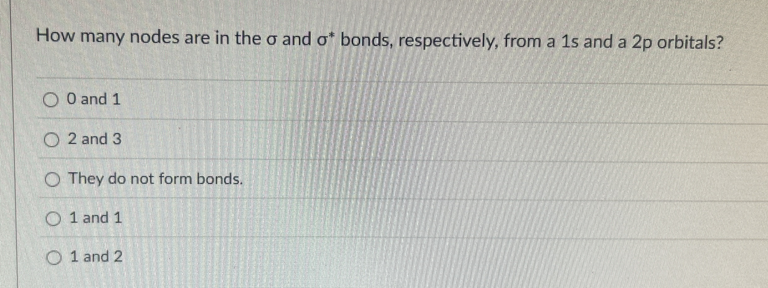 Solved How many nodes are in the σ ﻿and σ** ﻿bonds, | Chegg.com