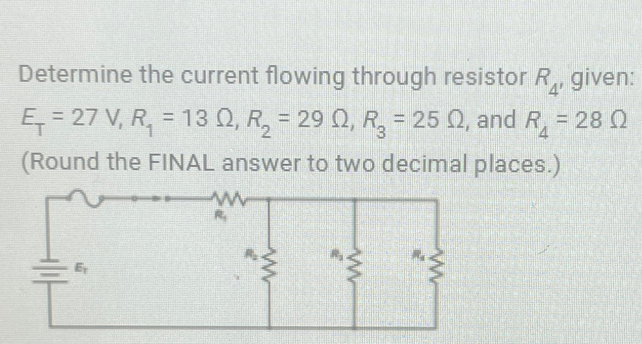 Solved Determine the current flowing through resistor R4 | Chegg.com