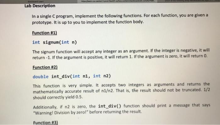 Solved program in Cseveral user functions basic as possible | Chegg.com