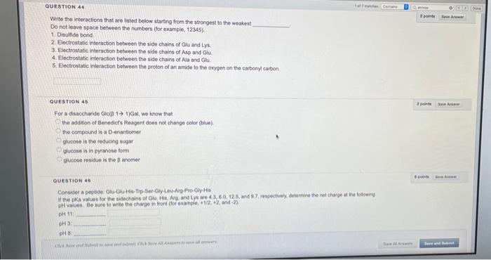 Solved Write the interactions that are listed below starting | Chegg.com
