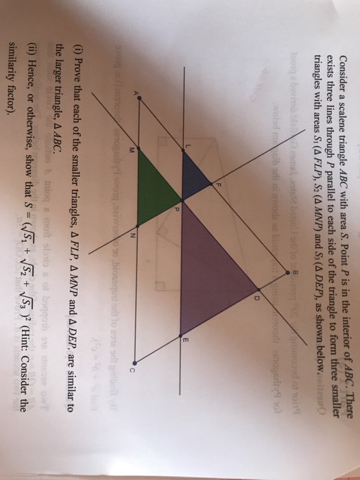 Solved Consider a scalene triangle ABC with area S. Point P | Chegg.com