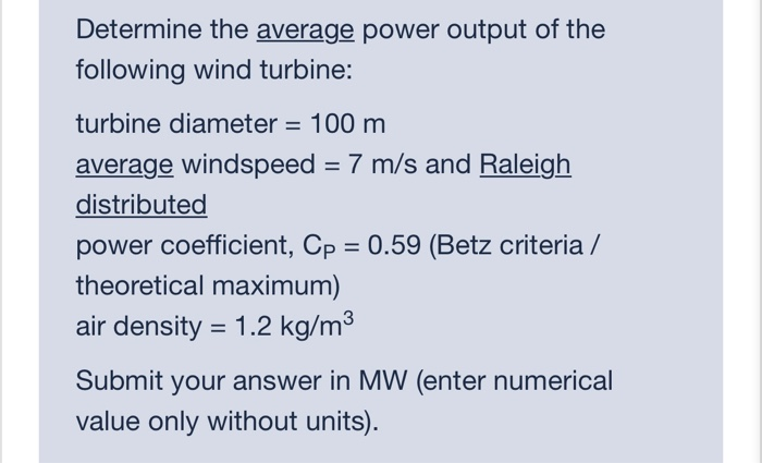 Solved Determine the average power output of the following | Chegg.com