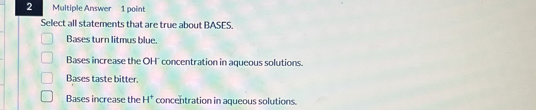 Solved 2 ﻿Multiple Answer1 ﻿pointSelect all statements that | Chegg.com