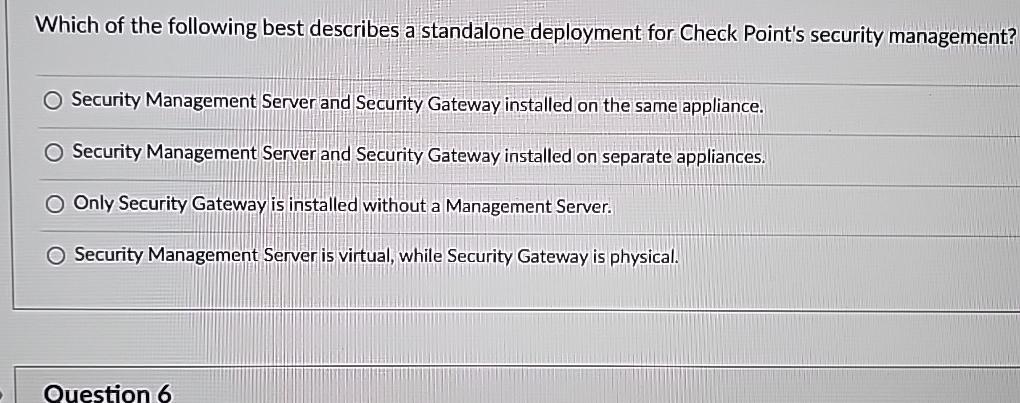 Solved Which of the following best describes a standalone | Chegg.com