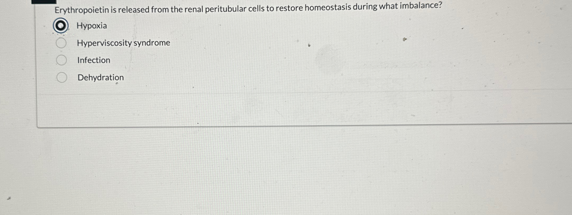 Solved Erythropoietin is released from the renal peritubular | Chegg.com