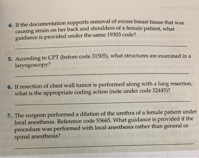 4. If the documentation supports removal of excess | Chegg.com