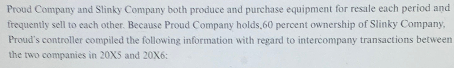 Solved Proud Company and Slinky Company both produce and | Chegg.com