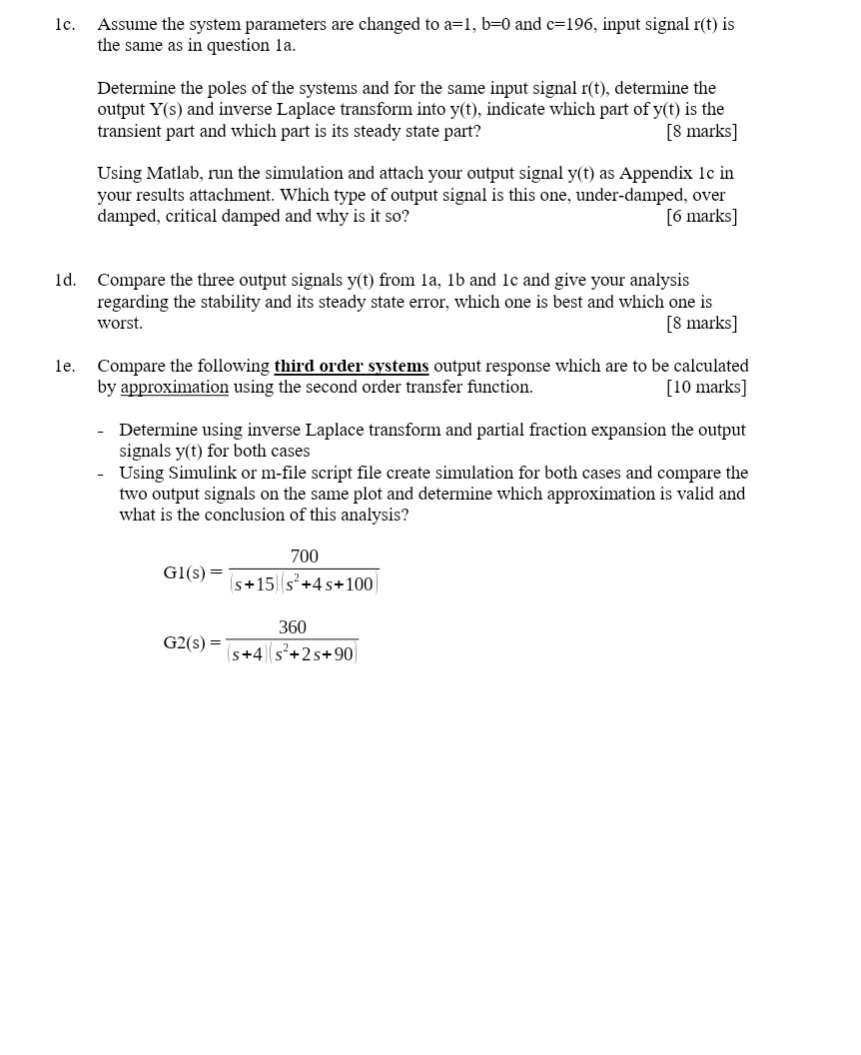 Solved A control system with unity negative feedback and | Chegg.com