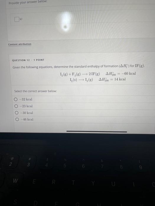 Solved Provide your answer below: Content attribution | Chegg.com
