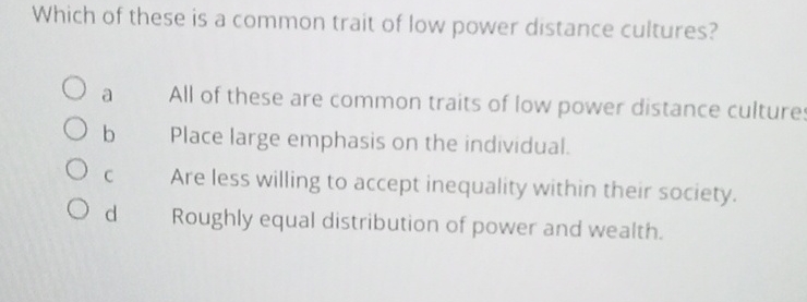 Solved Which of these is a common trait of low power | Chegg.com