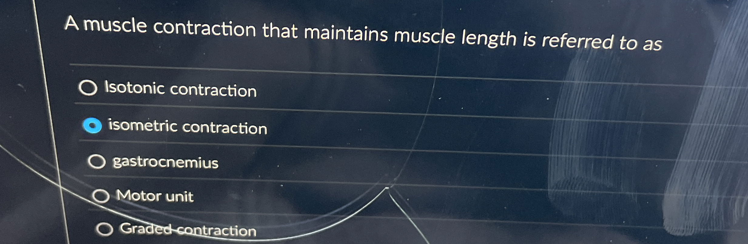 Solved A muscle contraction that maintains muscle length is | Chegg.com