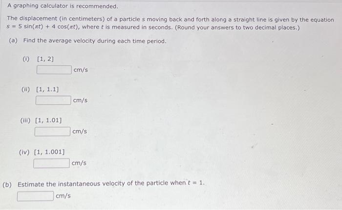Solved A graphing calculator is recommended. The | Chegg.com