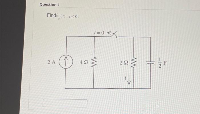Solved Find vc(t),t≤0 | Chegg.com