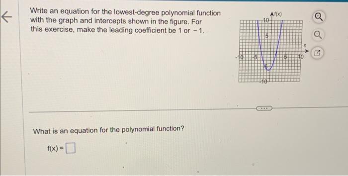 Solved Write an equation for the lowest-degree polynomial | Chegg.com