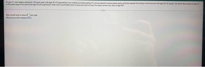 Solved Age 21 Jeg saving 11,150 each year un age 35 (15 | Chegg.com