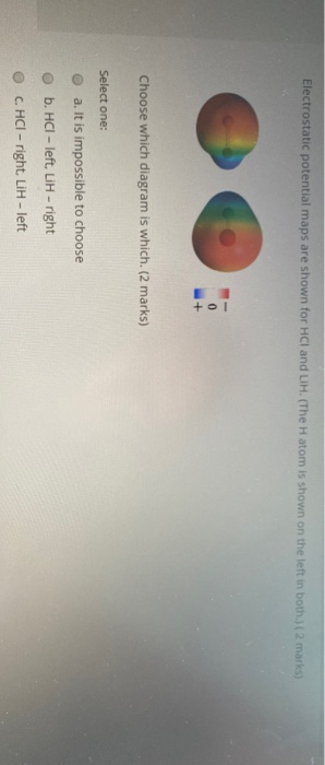 Solved Electrostatic potential maps are shown for HCl and | Chegg.com