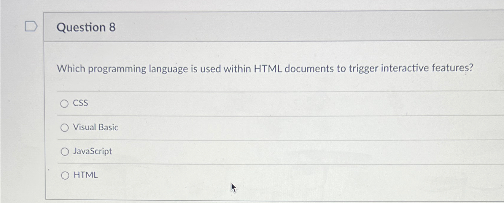 Solved Question 8Which programming language is used within | Chegg.com
