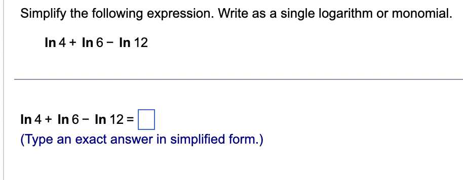 Solved Simplify the following expression. Write as a single | Chegg.com