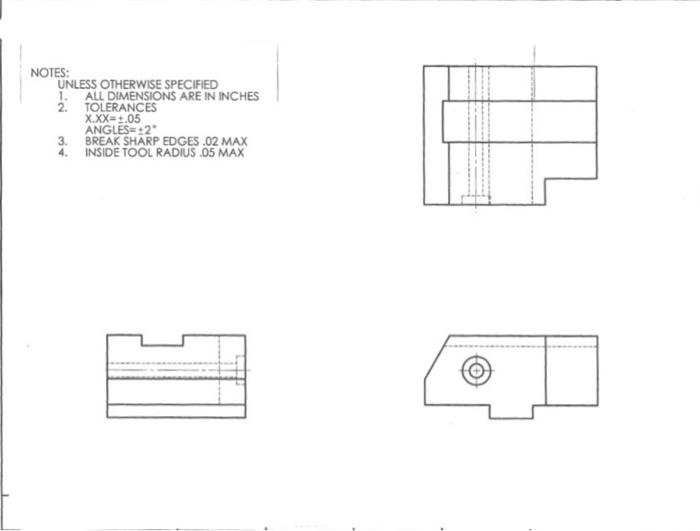 Solved NOTES: UNLESS OTHERWISE SPECIFIED ALL DIMENSIONS ARE | Chegg.com