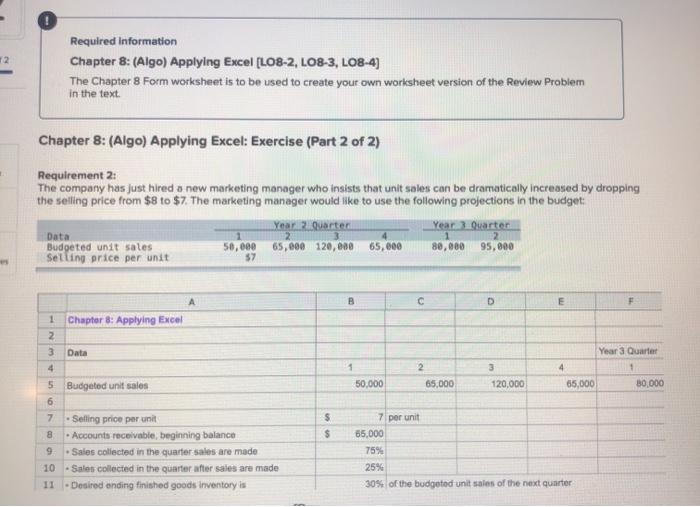 Solved 12 Required Information Chapter 8: (Algo) Applying | Chegg.com