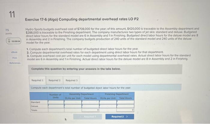 Solved Exercise 17.6 (Algo) Computing departmental overhead | Chegg.com
